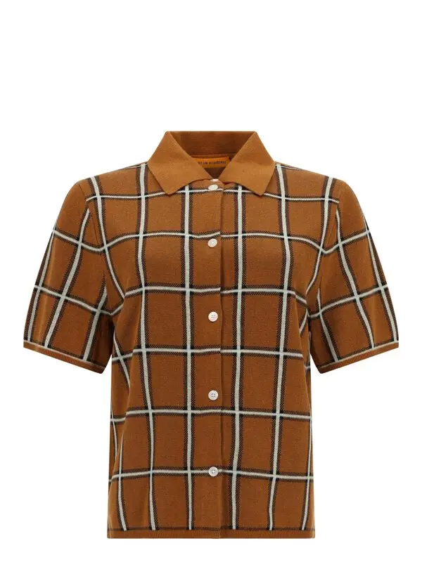Guest In Residence Picnic Plaid Shirt - Brown