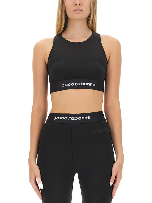 Rabanne Logo Top - Black