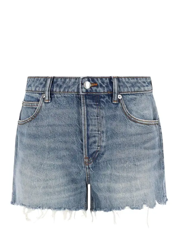 Alexander Wang Bite Worn Effect Shorts - Blue