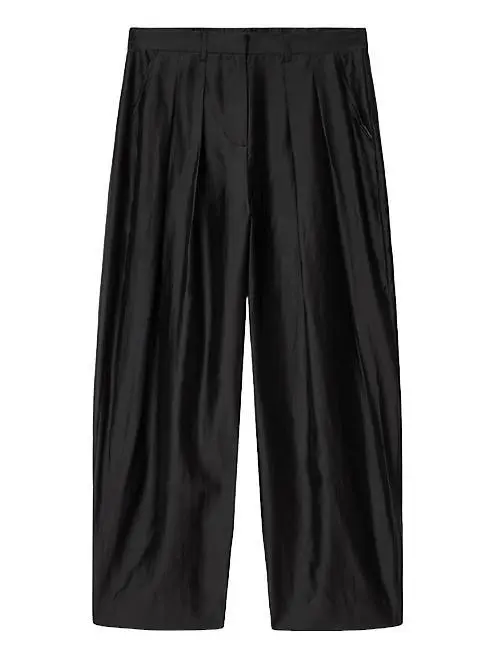 ALLSAINTS Becca Wide-leg Cotton Trousers - Black