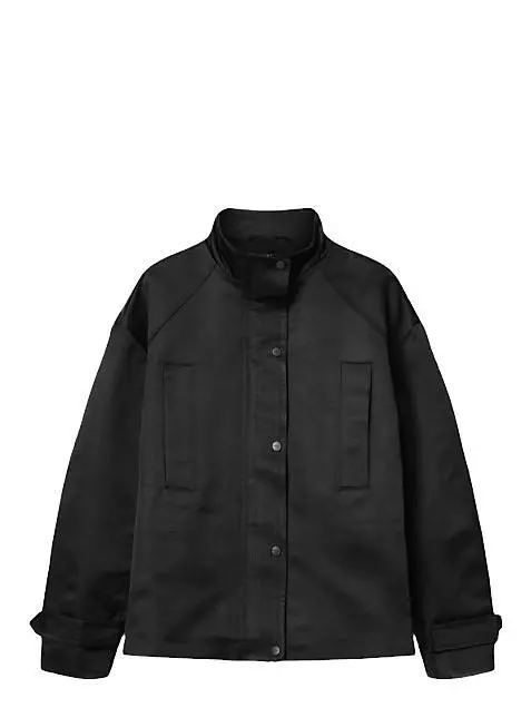 ALLSAINTS Luellah Oversized-fit Woven Jacket - Black