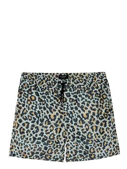 ALLSAINTS Silesia Leopard-print Swim Shorts - Clouded Grey