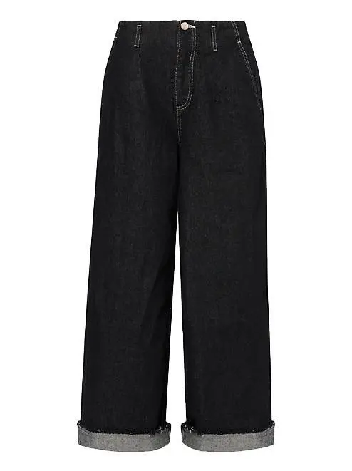 DAMSON MADDER Pascal Wide-leg Denim Jeans - Black