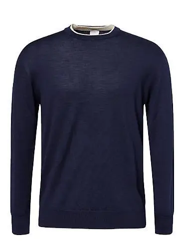 Eleventy Wool And Silk Jumper - Blue Sand