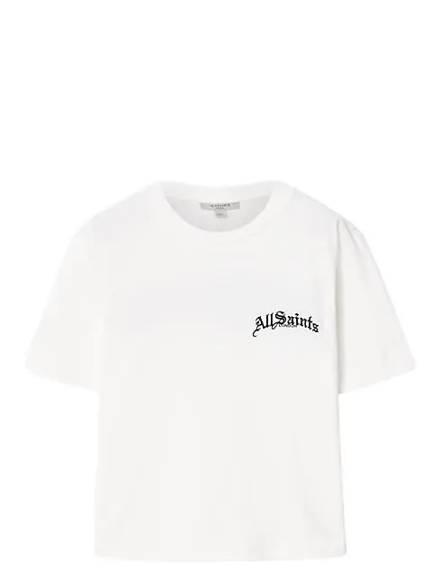 ALLSAINTS Lisa Branded Cotton-jersey T-shirt - Chalk White