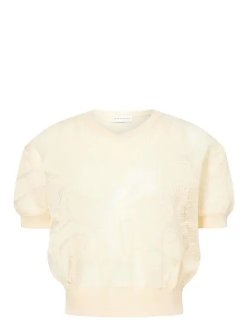 Dries Van Noten Lace Woven Cotton-knit Jumper - Cream