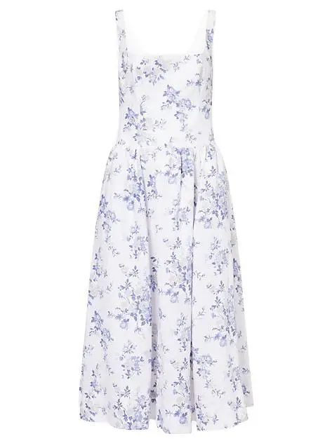 REFORMATION Floral-print Linen Midi Dress - Lana