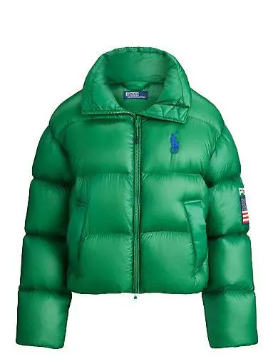 Polo Ralph Lauren Flag Mid-weight Down Puffer Jacket - Billiard