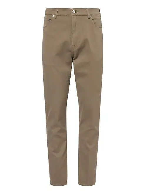 Dunhill Five-pocket Straight Cotton Twill Trousers - Drab