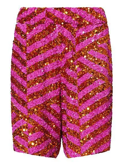 Dries Van Noten Sequin-embellished Shorts - Fuchsia