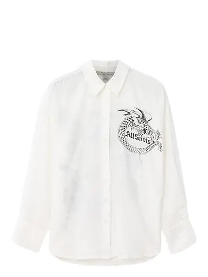 ALLSAINTS Sparrow Long-sleeve Cotton Shirt - White