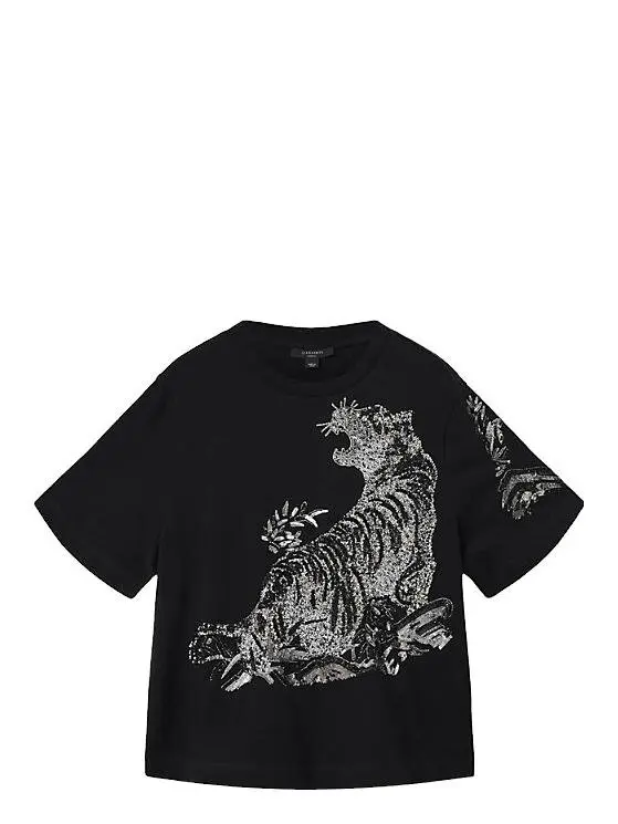 ALLSAINTS Tiger-motif Cotton T-shirt - Black