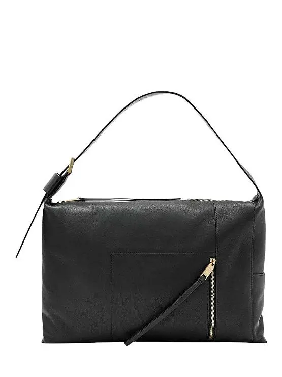 ALLSAINTS Alba Leather Shoulder Bag - Black