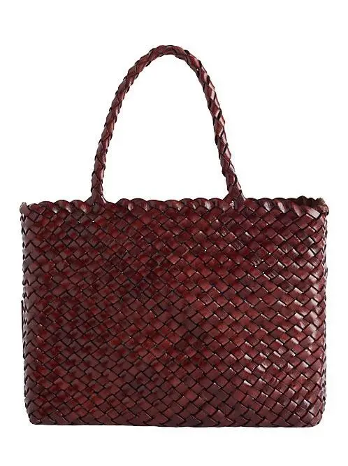 Max Mara Woven Leather Tote Bag - Tobacco