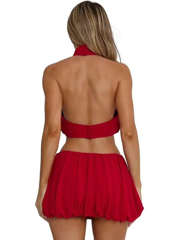 OUTCAST Anahi Mini Skirt - Red