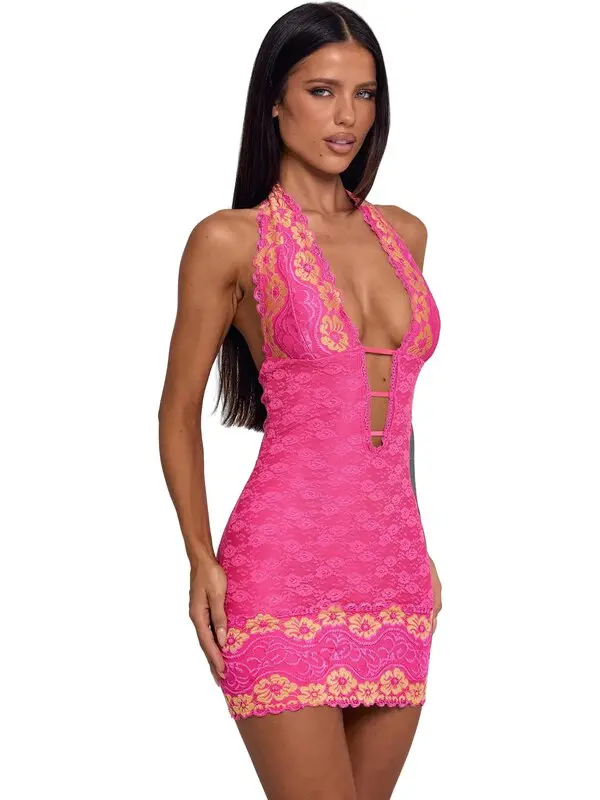 OUTCAST India Mini Dress - Pink