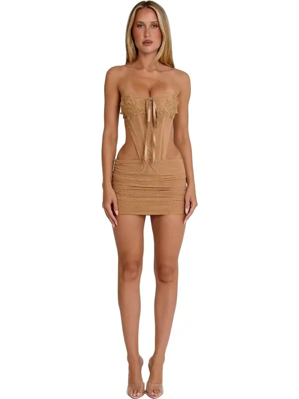 OUTCAST Oraya Mini Dress - Tan