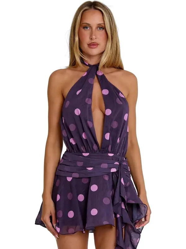 OUTCAST Alasia Mini Dress - Purple