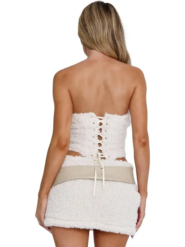 OUTCAST Paulie Corset Top - Beige
