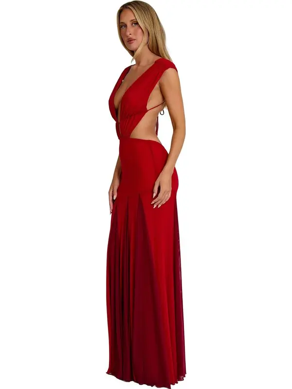 OUTCAST Thessa Maxi Dress - Red