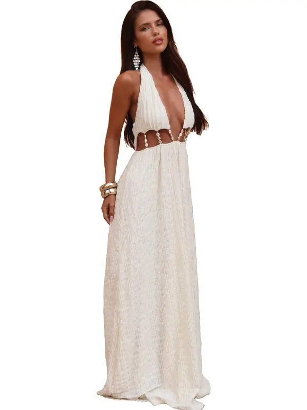 OUTCAST Silviae Maxi Dress - White