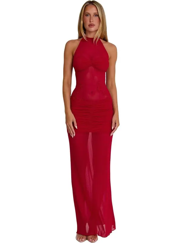 OUTCAST Zerra Maxi Dress - Red