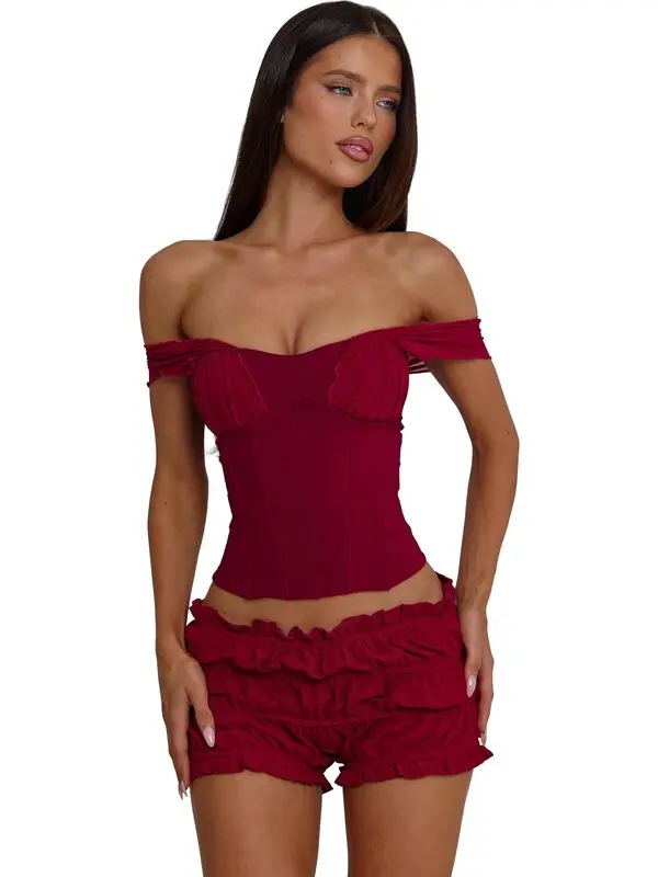 OUTCAST Amaya Corset Top - Red