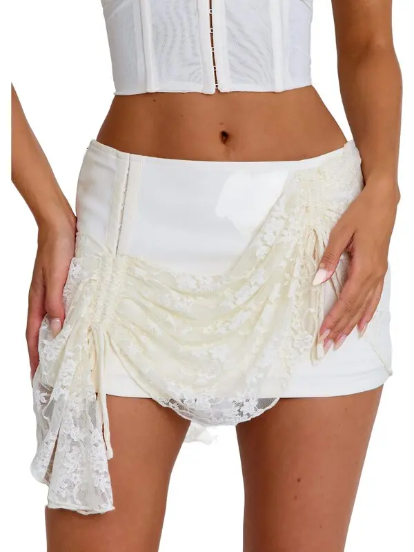 OUTCAST Toscana Mini Skirt - White
