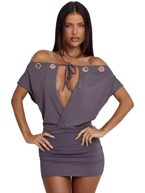 OUTCAST Marcy Mini Dress - Purple