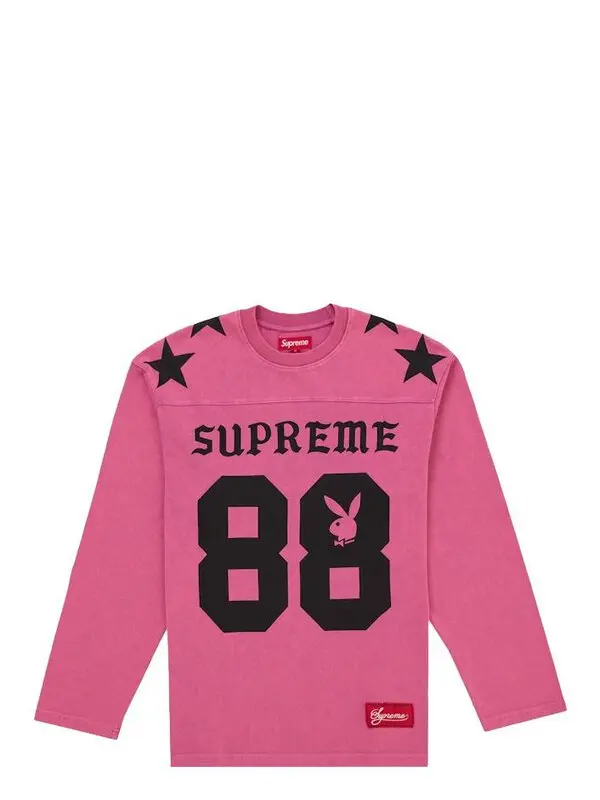 Supreme Playboy Long Sleeve Football Top - Pink