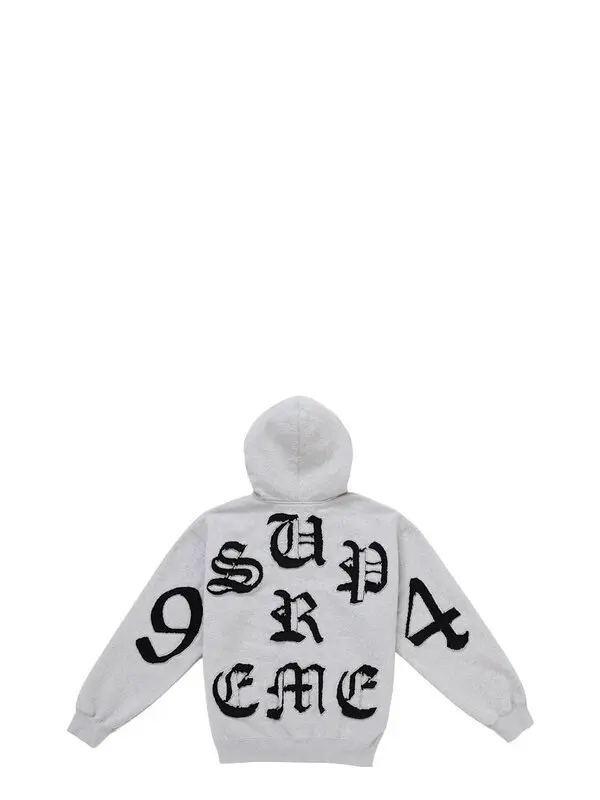 Supreme Cut Out Zip Up Hooded Sweatshirt - Heather Grey