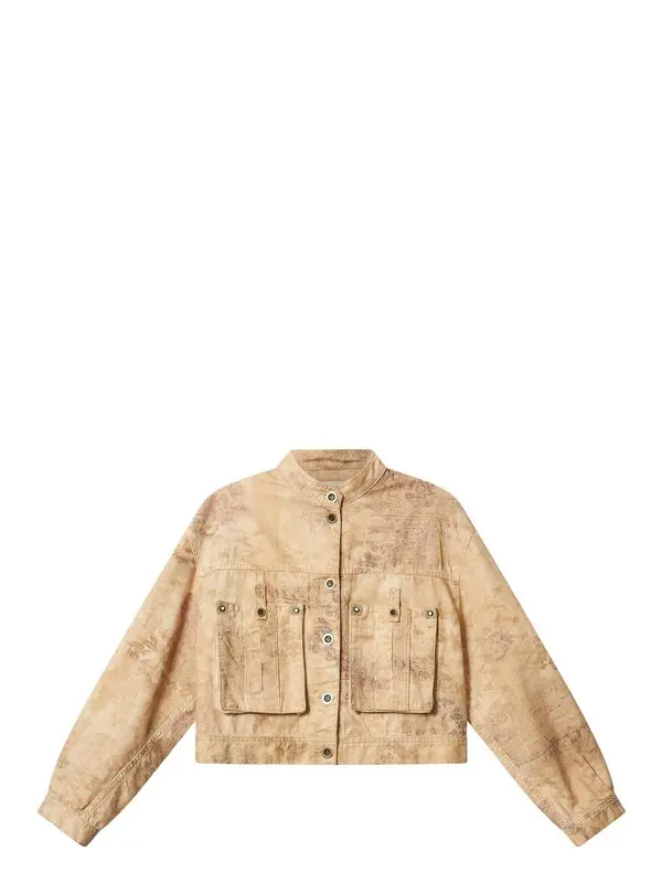 Isabel Marant Cyndel Printed Jacket - Desert