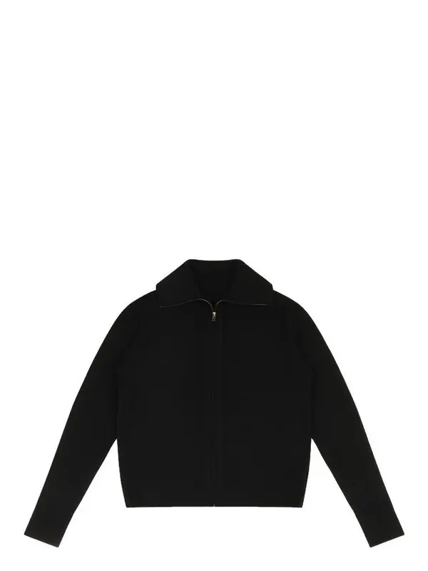 ENTIRE STUDIOS Knit Zip-up Jacket - Black