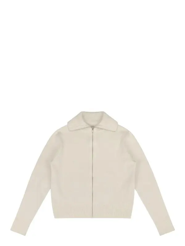 ENTIRE STUDIOS Knit Zip-up Jacket - Ivory
