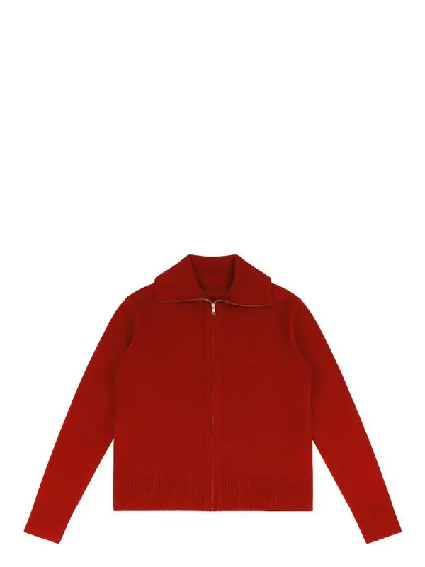 ENTIRE STUDIOS Knit Zip-up Jacket - Red
