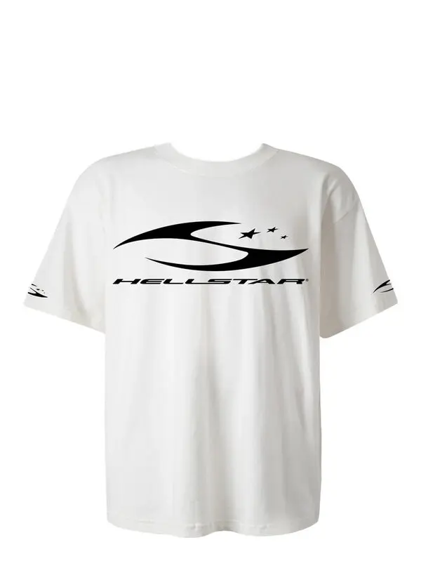 HELLSTAR H Cursive Logo Tee - White