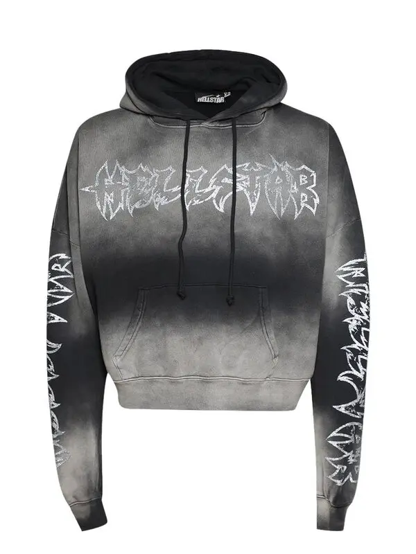 HELLSTAR Stars Shine Graffiti Hoodie - Black