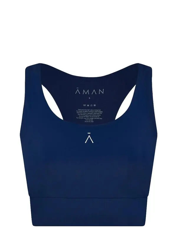 AMAN TENNIS CLUB Performance Crop Top - Blue
