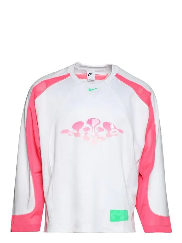 Nike Jelly Jersey Long Sleeve Tee And Hyper Pink - White