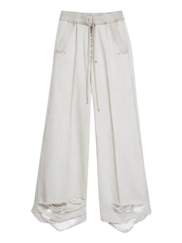 Rick Owens Wide Leg Denim Bela Pants - Off White
