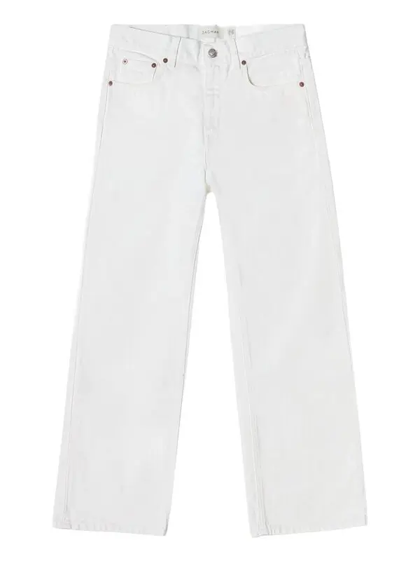 HOUSE OF DAGMAR Baggy Fit Denim Jeans - White