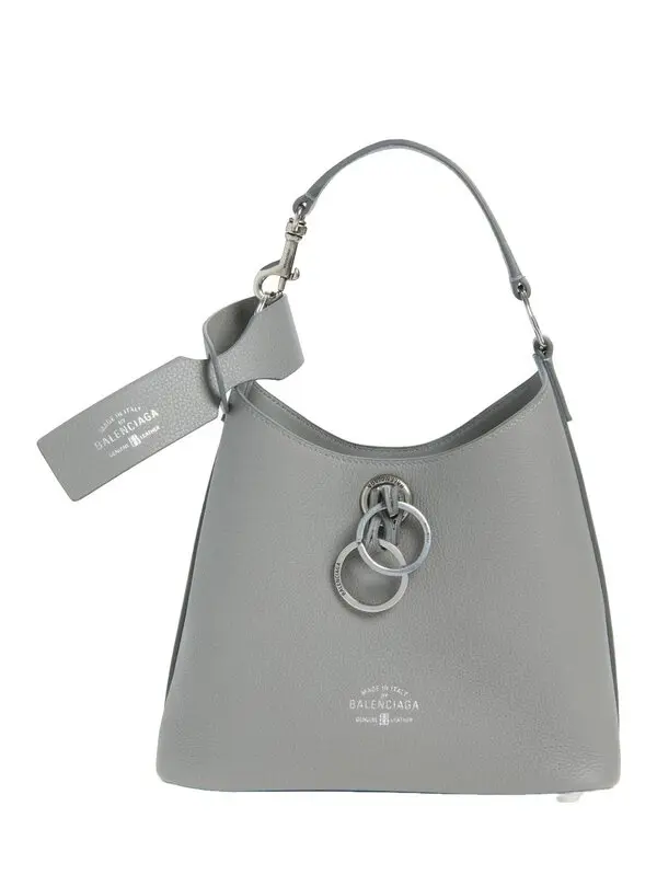 Balenciaga Small Carrie Grained Leather Hobo Bag - 1108 Balenciaga Grey