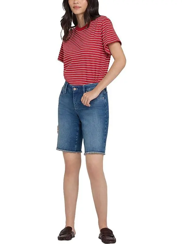NYDJ Boyfriend Denim Shorts With Frayed Hem - Breezy Palms