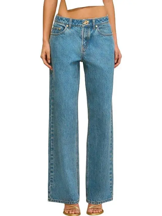 Cult Gaia Wynn Straight-leg Jeans - Stone Wash
