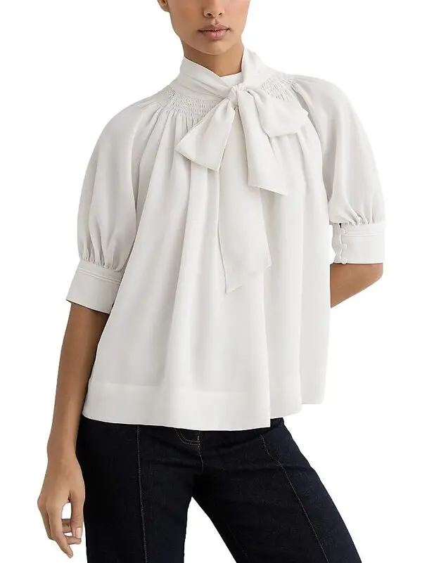 REISS Lerina Blouse - Ivory