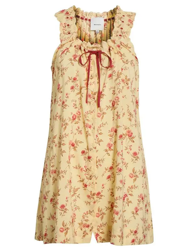 REFORMATION Holly Floral Print Sleep Dress - Wistful