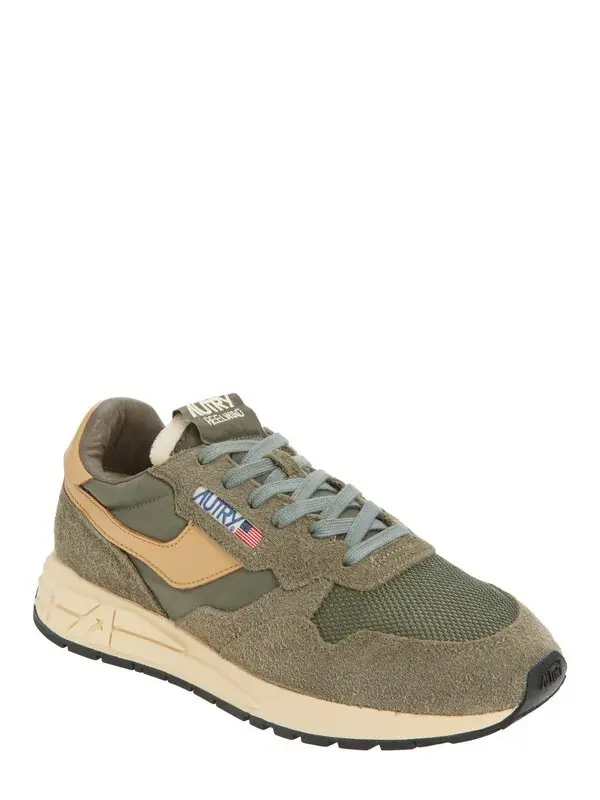 AUTRY Reelwind Low Top Sneakers - Khaki/taffy