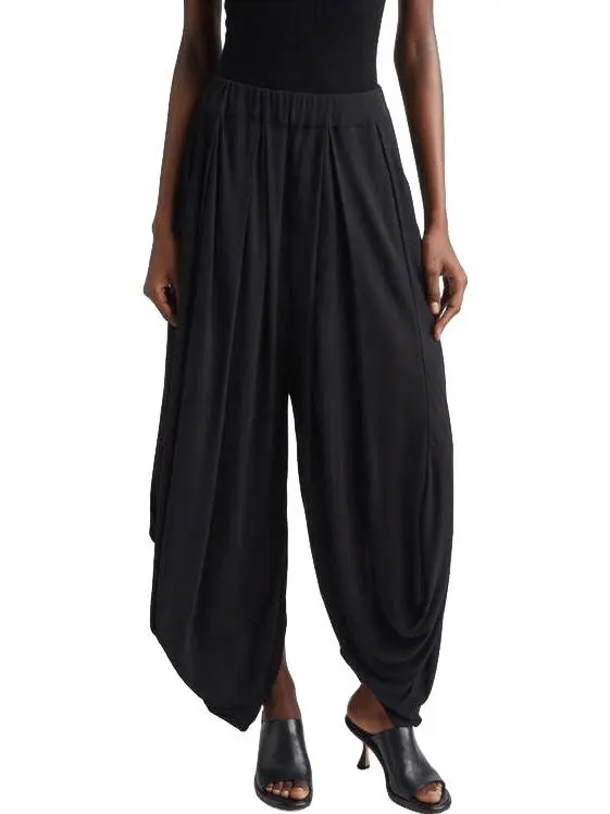 Michael Kors Draped Georgette Jersey Trousers - Black