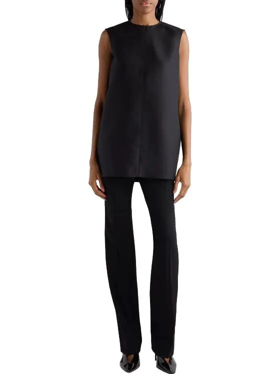 Balenciaga Wool And Silk Crepe Cocoon Minidress - Nero