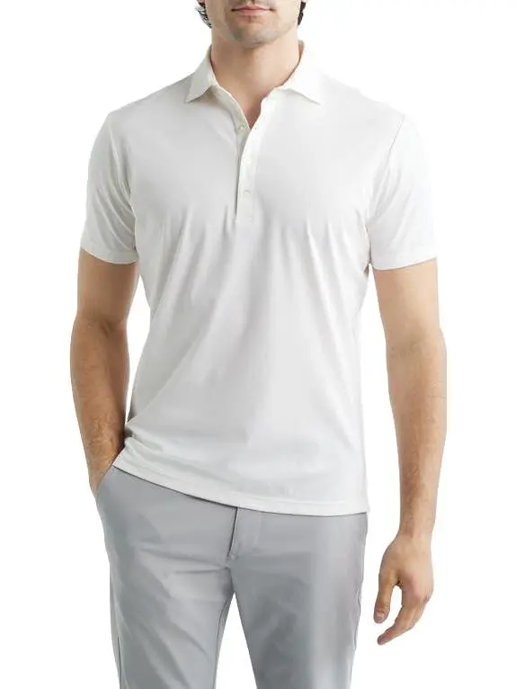 Johnnie-o Elba Top Shelf Cotton Blend Piqué Polo - White